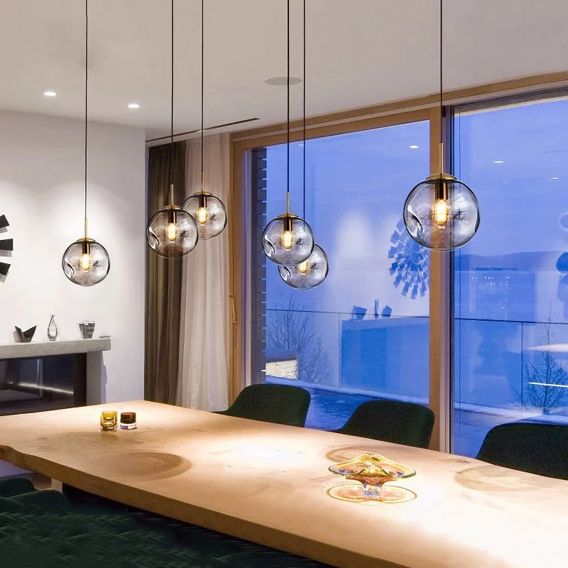 Brikey Glass Spherical Pendant Light